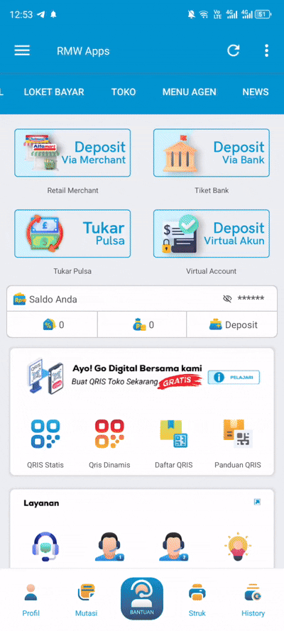 Panduan QRIS FITUR APK RMW APPS – PT Relasi Mahakarya
